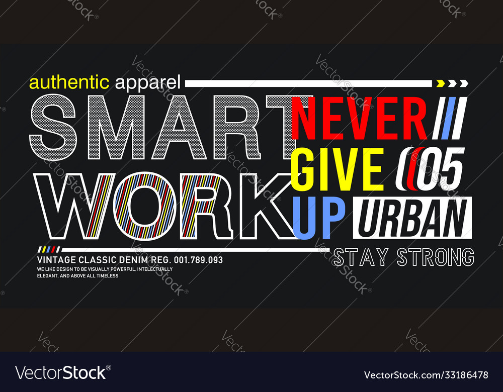 Smart work Royalty Free Vector Image - VectorStock