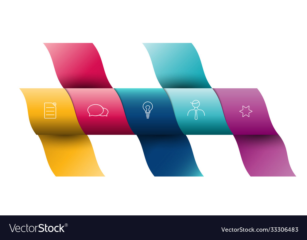 Five steps template numbered chart infographic Vector Image Five steps template numbered chart infographic Vector Image