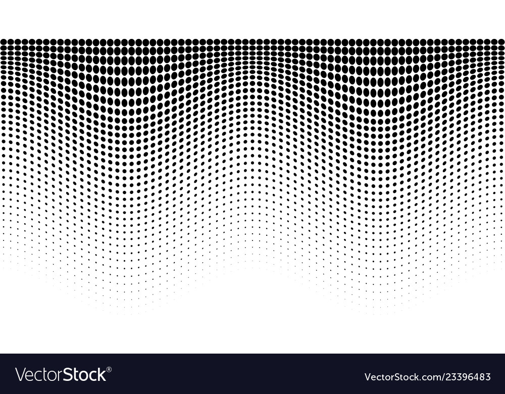 Halftone wave pattern horizontal background Vector Image