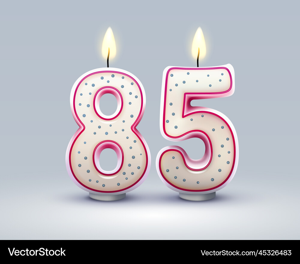 Happy birthday years 85 anniversary Royalty Free Vector