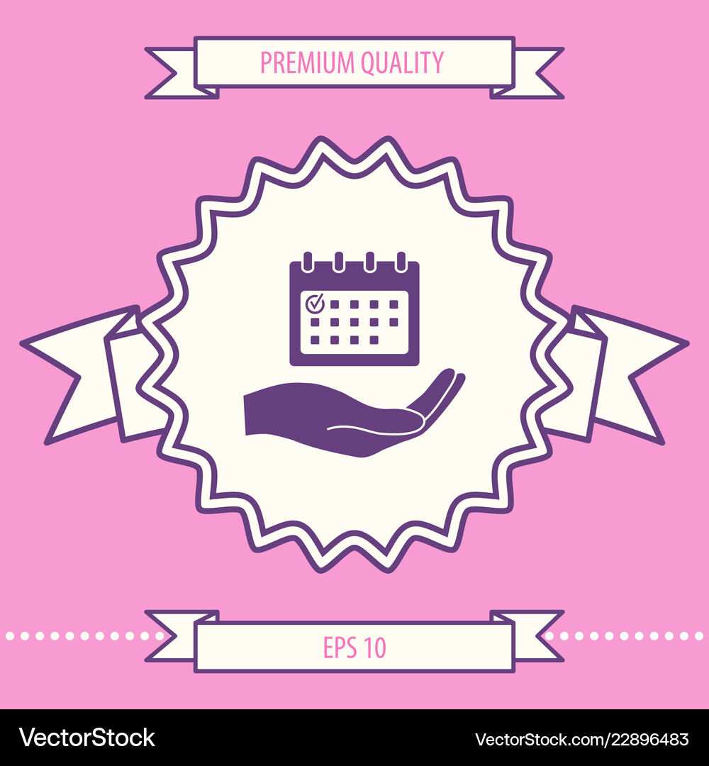 Planning time management hand holding calendar Vector Image