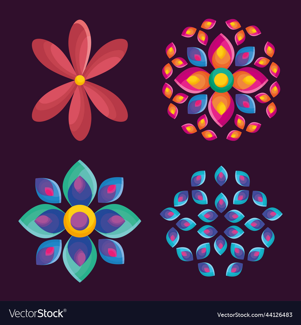 Rangolis icon set Royalty Free Vector Image - VectorStock