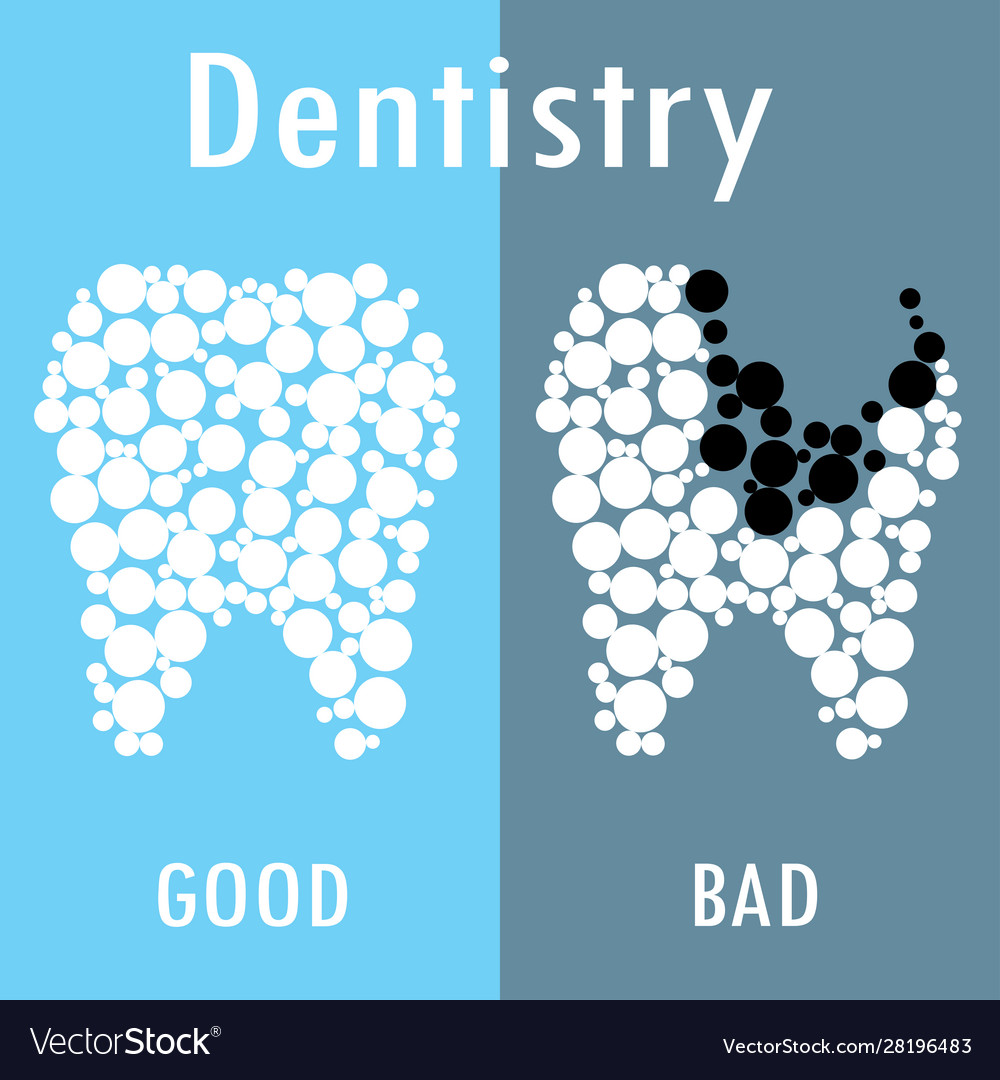 Two teeth background Royalty Free Vector Image