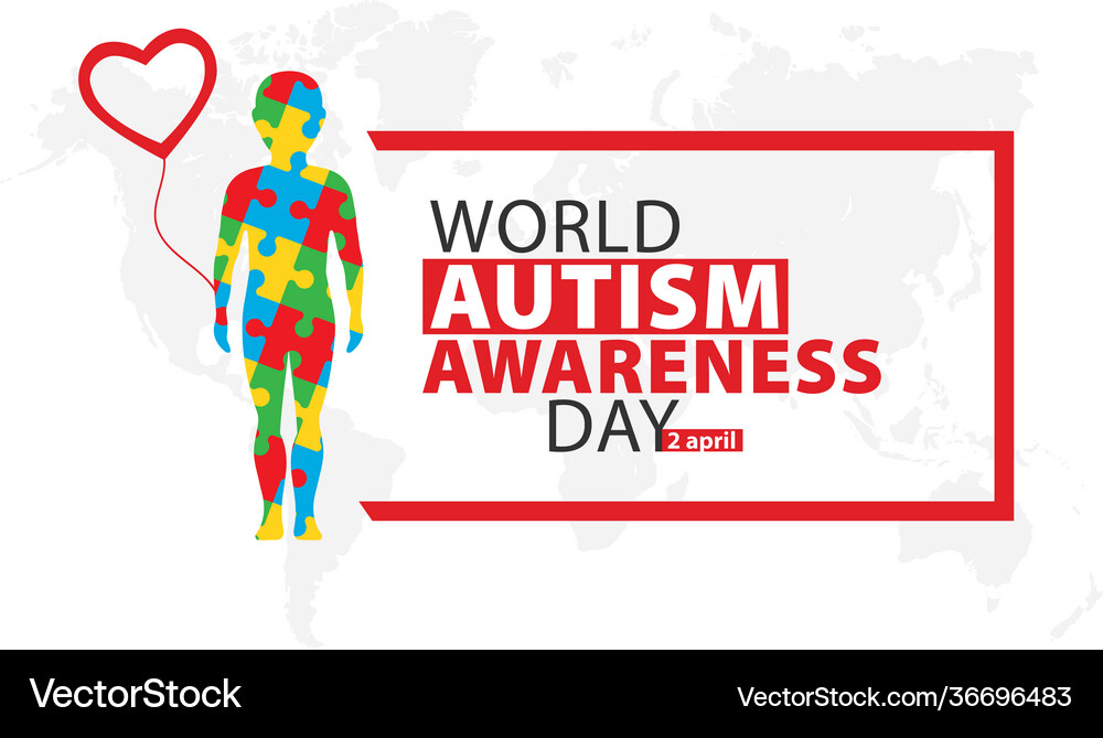 World autism awareness day banner Royalty Free Vector Image