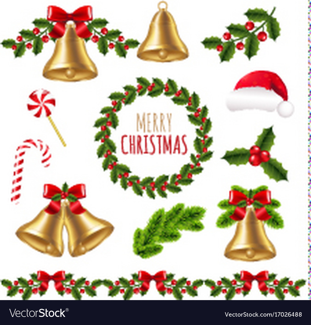 Christmas set Royalty Free Vector Image - VectorStock