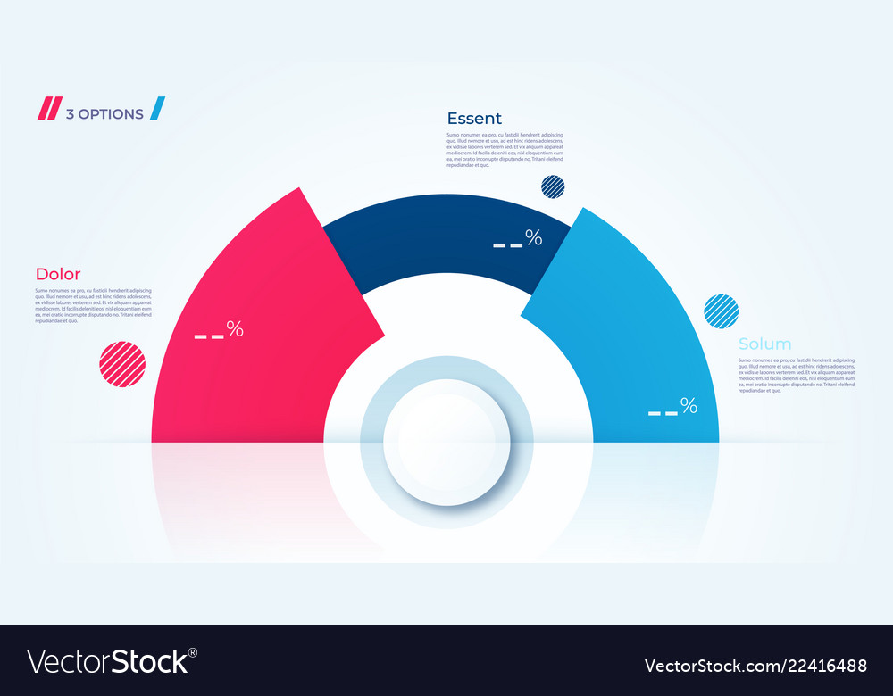 Circle chart design template for creating Vector Image