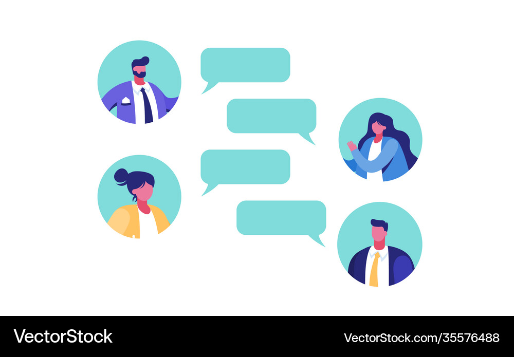 Conversational chat box bubbles communication Vector Image