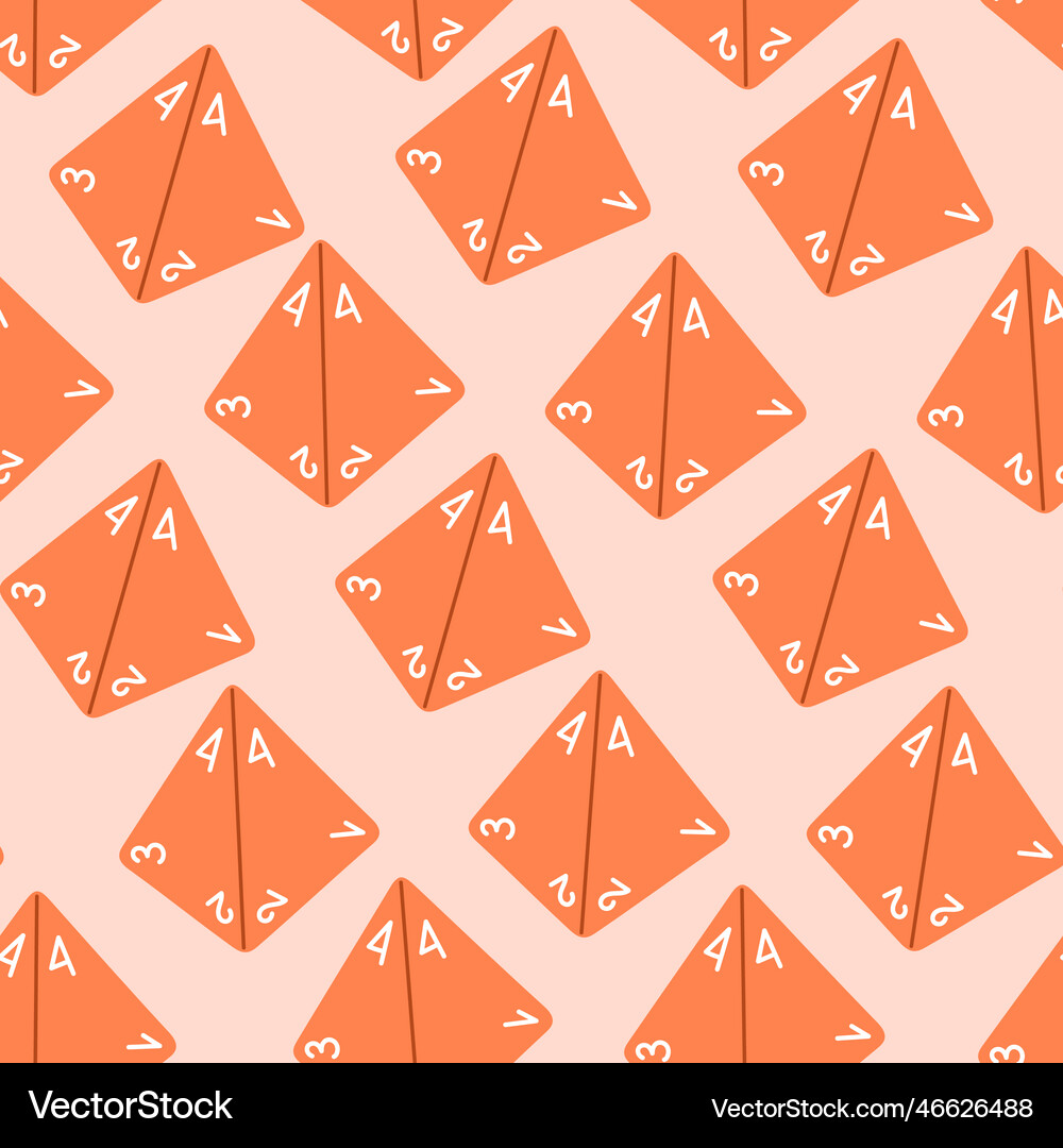 D8 d10 d12 d20 dice for board games seamless Vector Image
