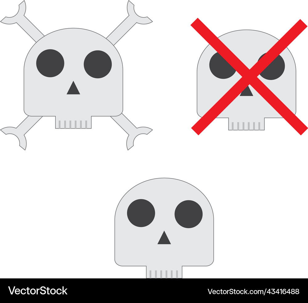 Danger signal human death design Royalty Free Vector Image