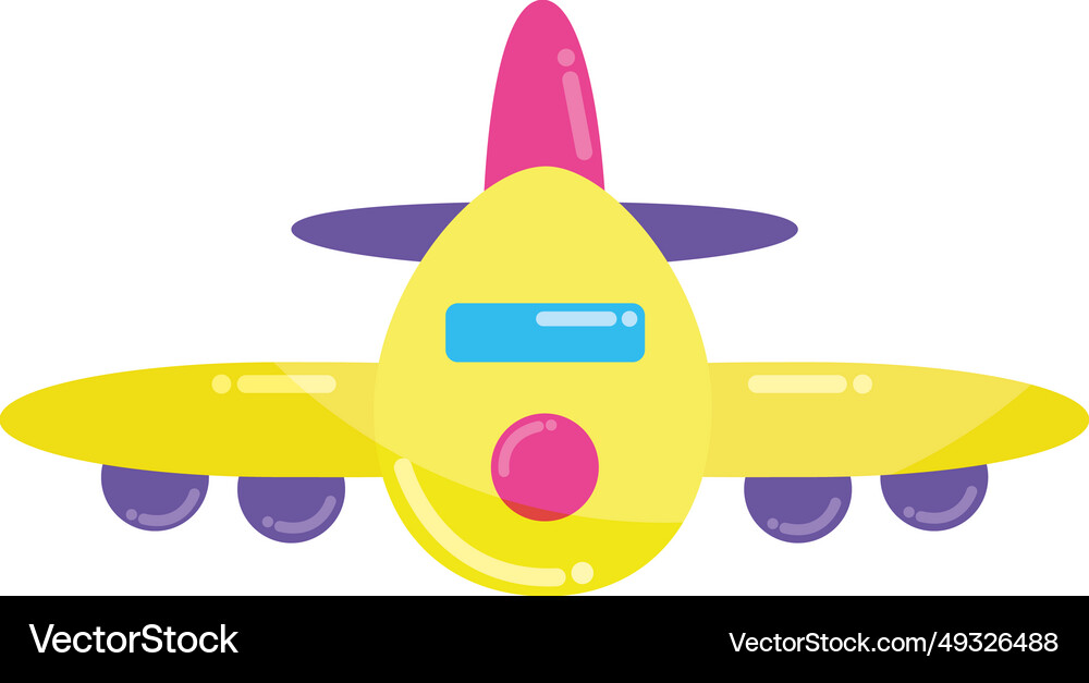 Front view of an airplane icon Royalty Free Vector Image