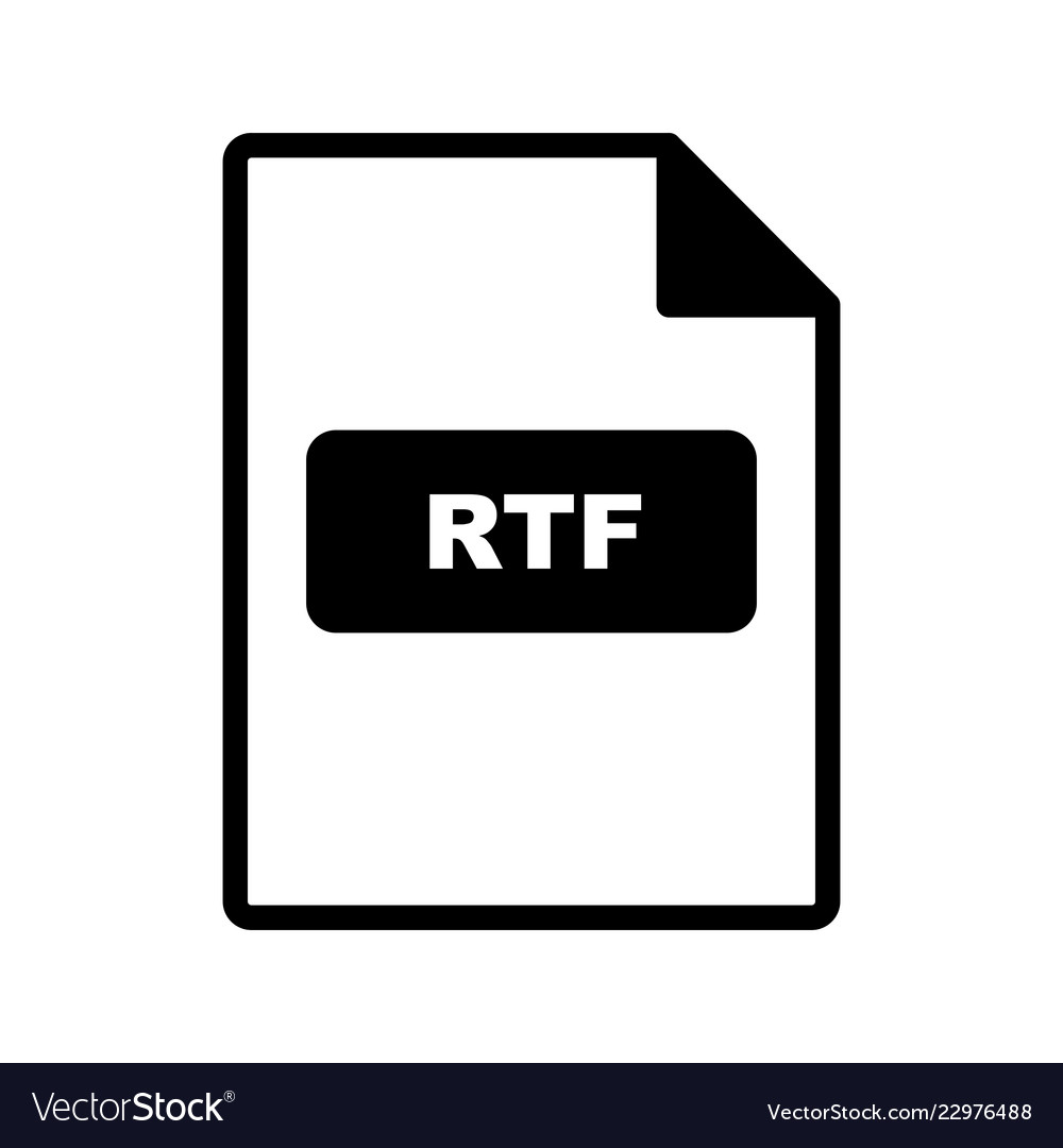 Rtf icon Royalty Free Vector Image - VectorStock