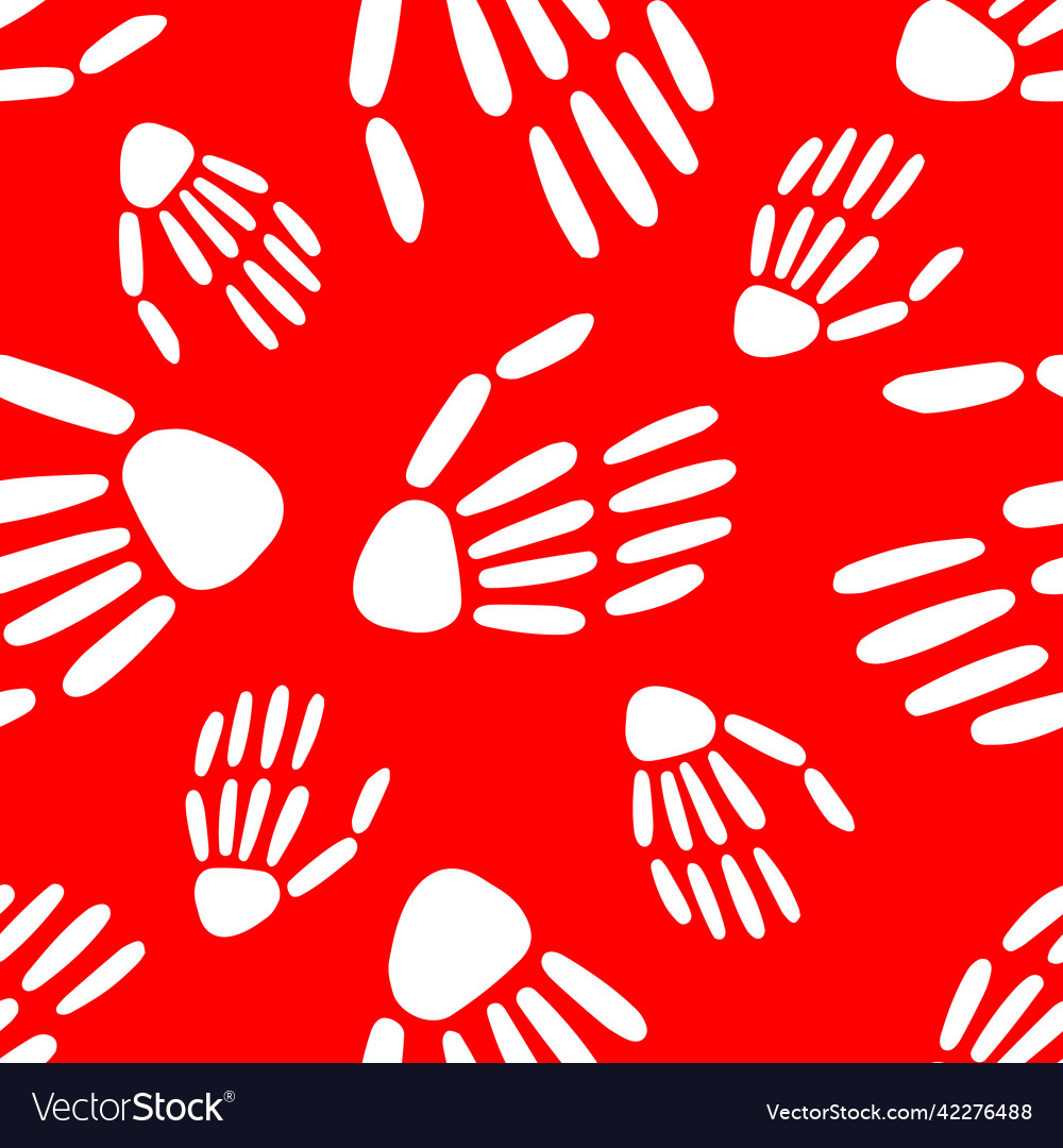 Skeleton hand seamless pattern bones pattern Vector Image