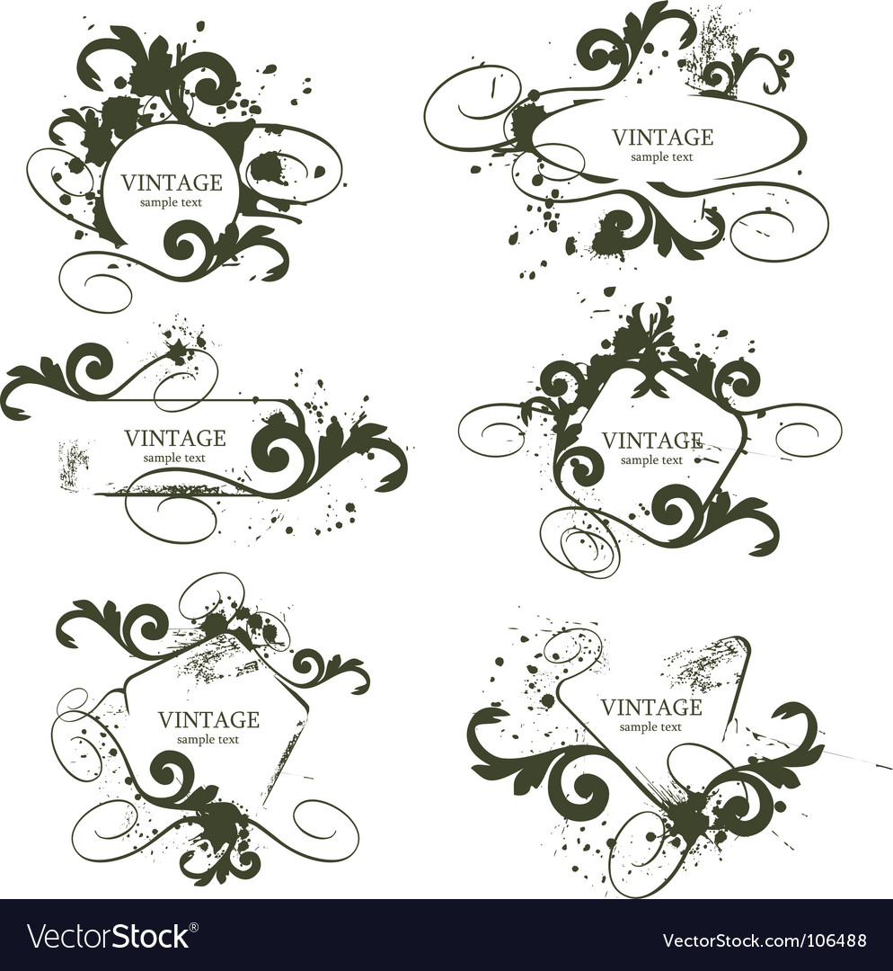 Vintage frames Royalty Free Vector Image - VectorStock