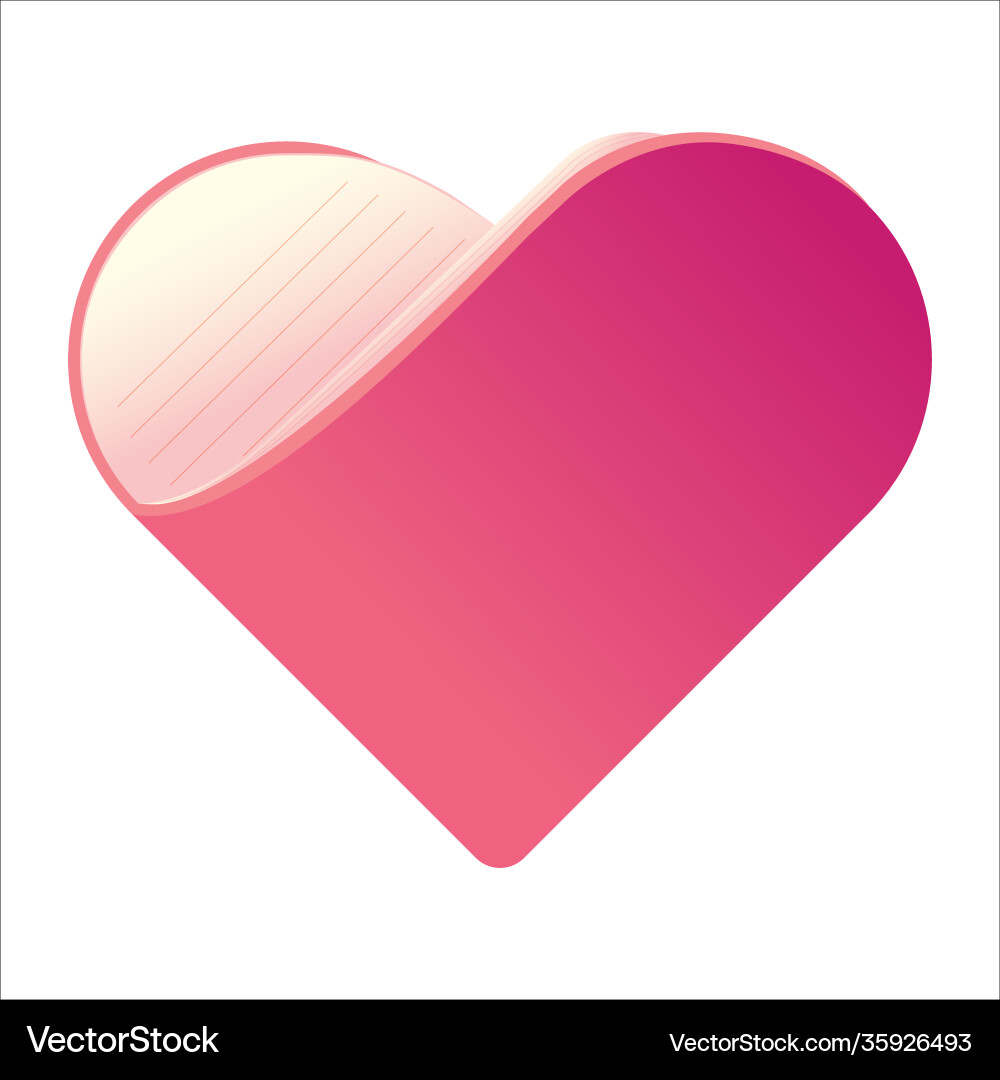 Abstract heart-shaped book love symbol Royalty Free Vector