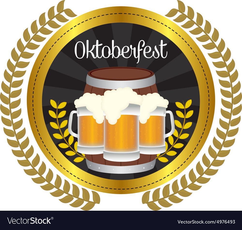 Abstract oktoberfest object on a white background Vector Image