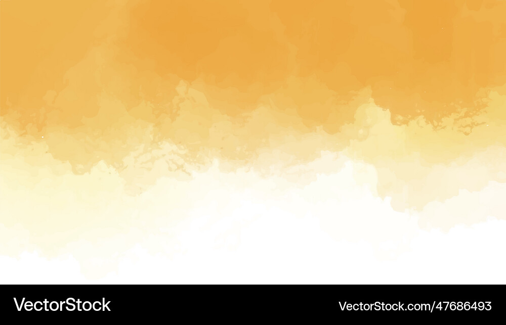 Abstract yellow watercolor backgroundhand painted Vector Image