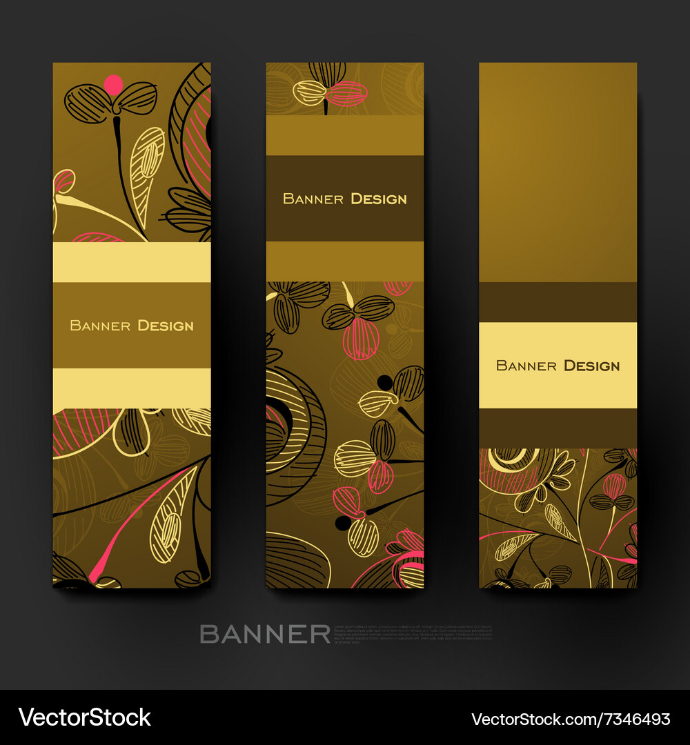 Beautiful banner template with floral Royalty Free Vector
