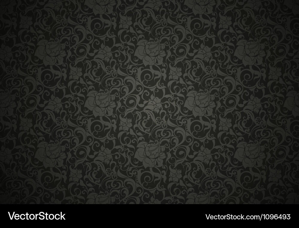 Black seamless wallpaper pattern Royalty Free Vector Image