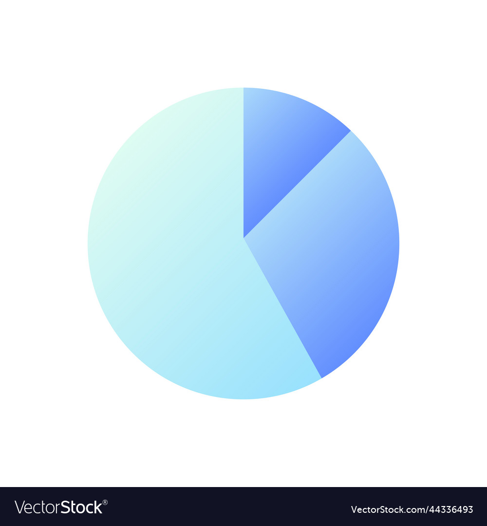 Circle chart pixel perfect flat gradient Vector Image