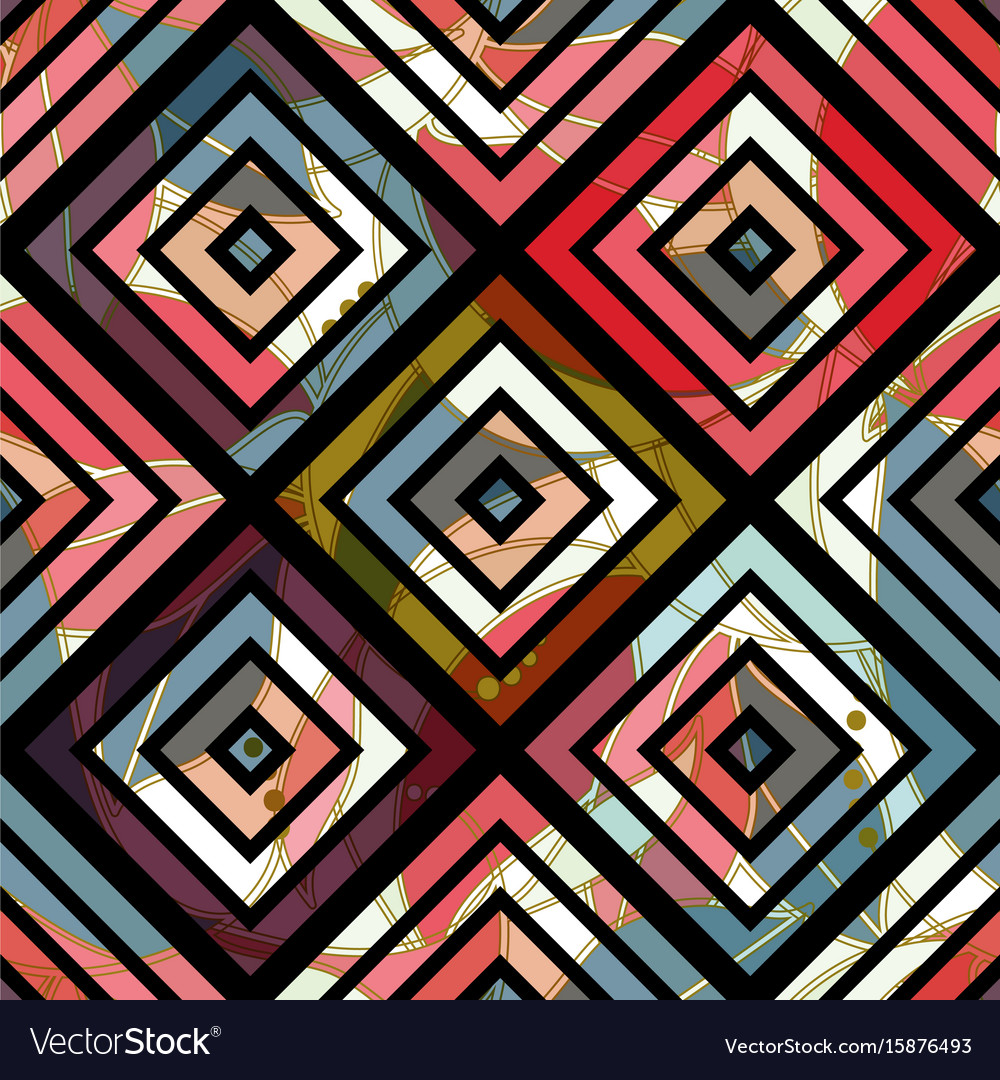 Colorful abstract seamless pattern geometric Vector Image