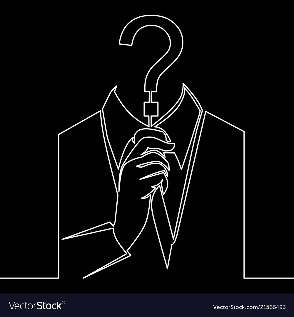 Continuous One Line Cyber Fraud Icon Concept Vector Image