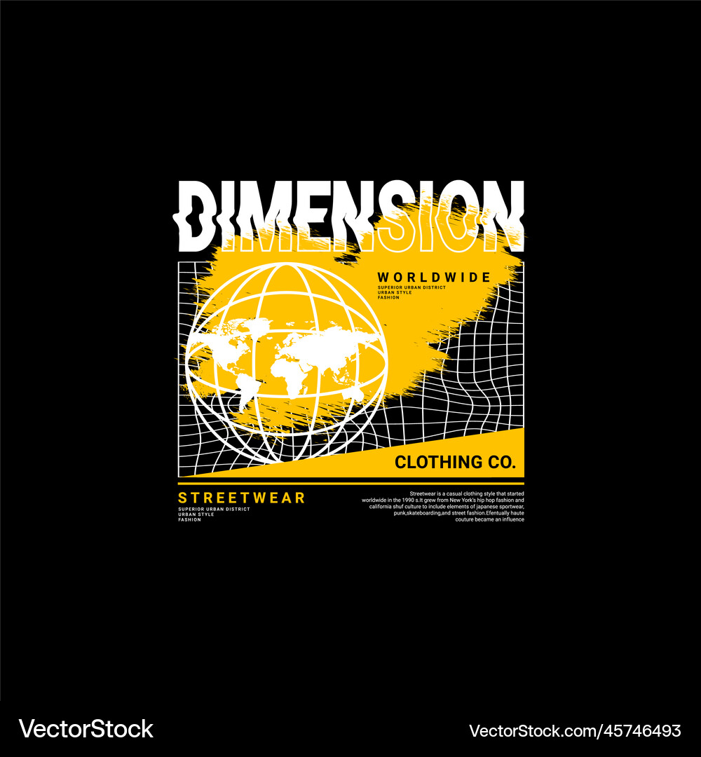 Dimension writing design suitable for screen Vector Image