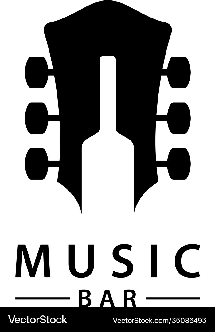 Music bar logo design icon Royalty Free Vector Image