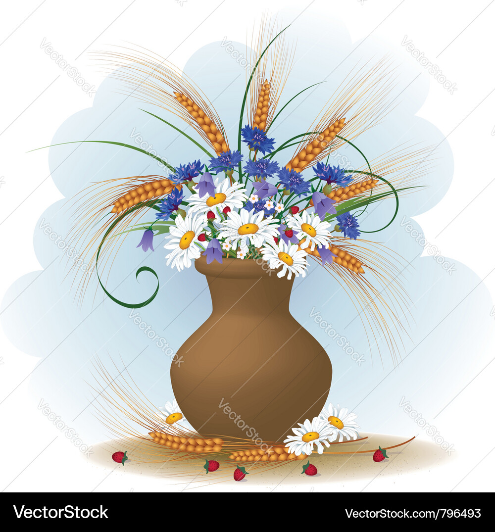 Posy of flowers Royalty Free Vector Image - VectorStock