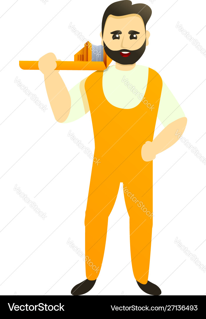Service plumber icon cartoon style Royalty Free Vector Image