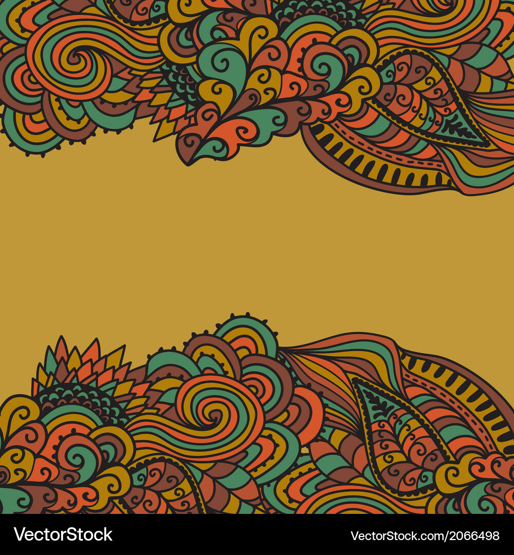 Abstract decoration invitation card with ornate Vector Image
