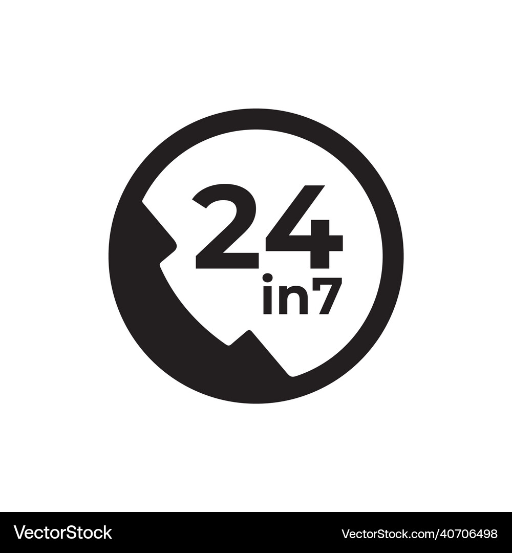 Call center customer service 24 hours in 7 days Vector Image