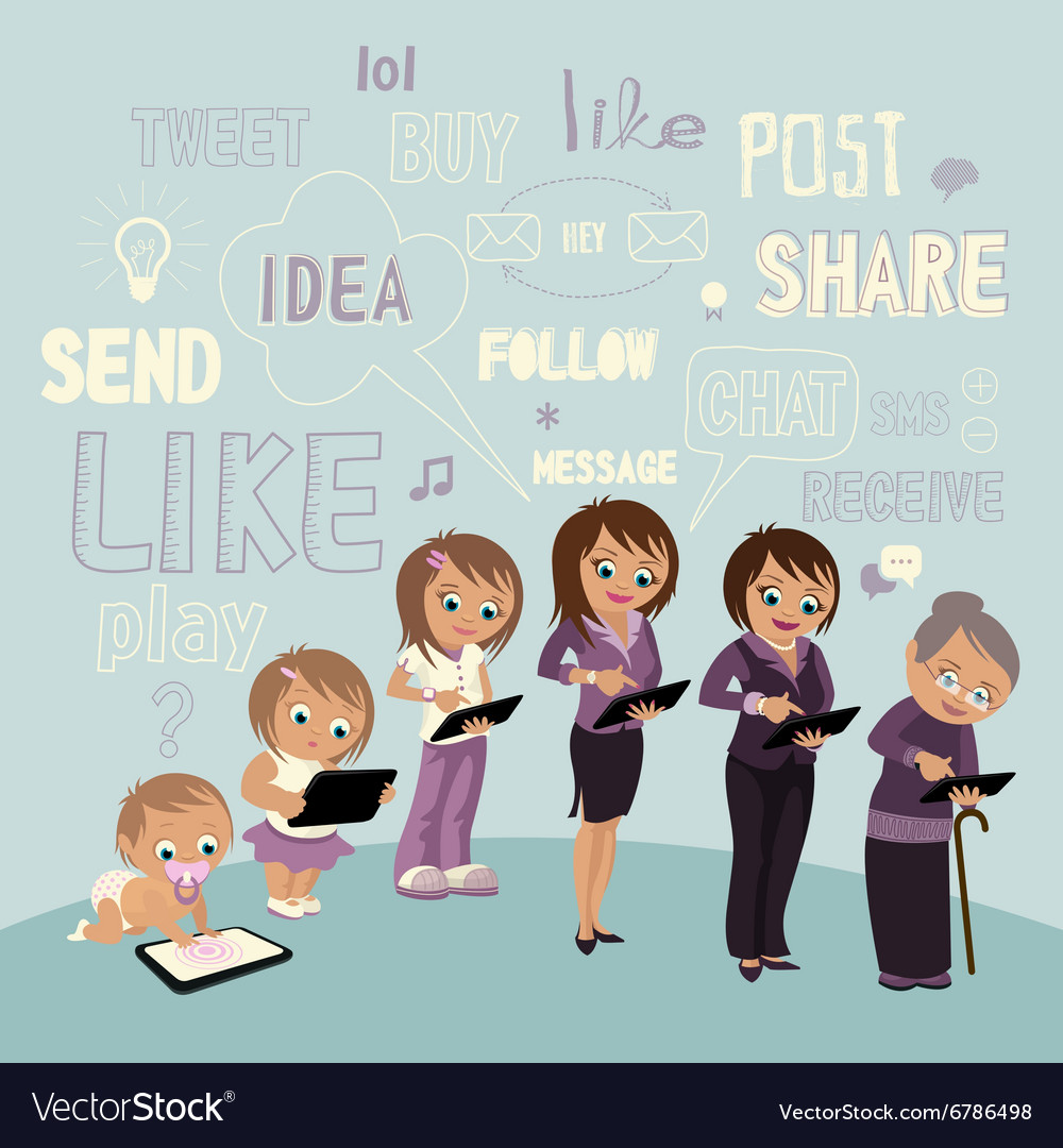 Development with a computer Royalty Free Vector Image