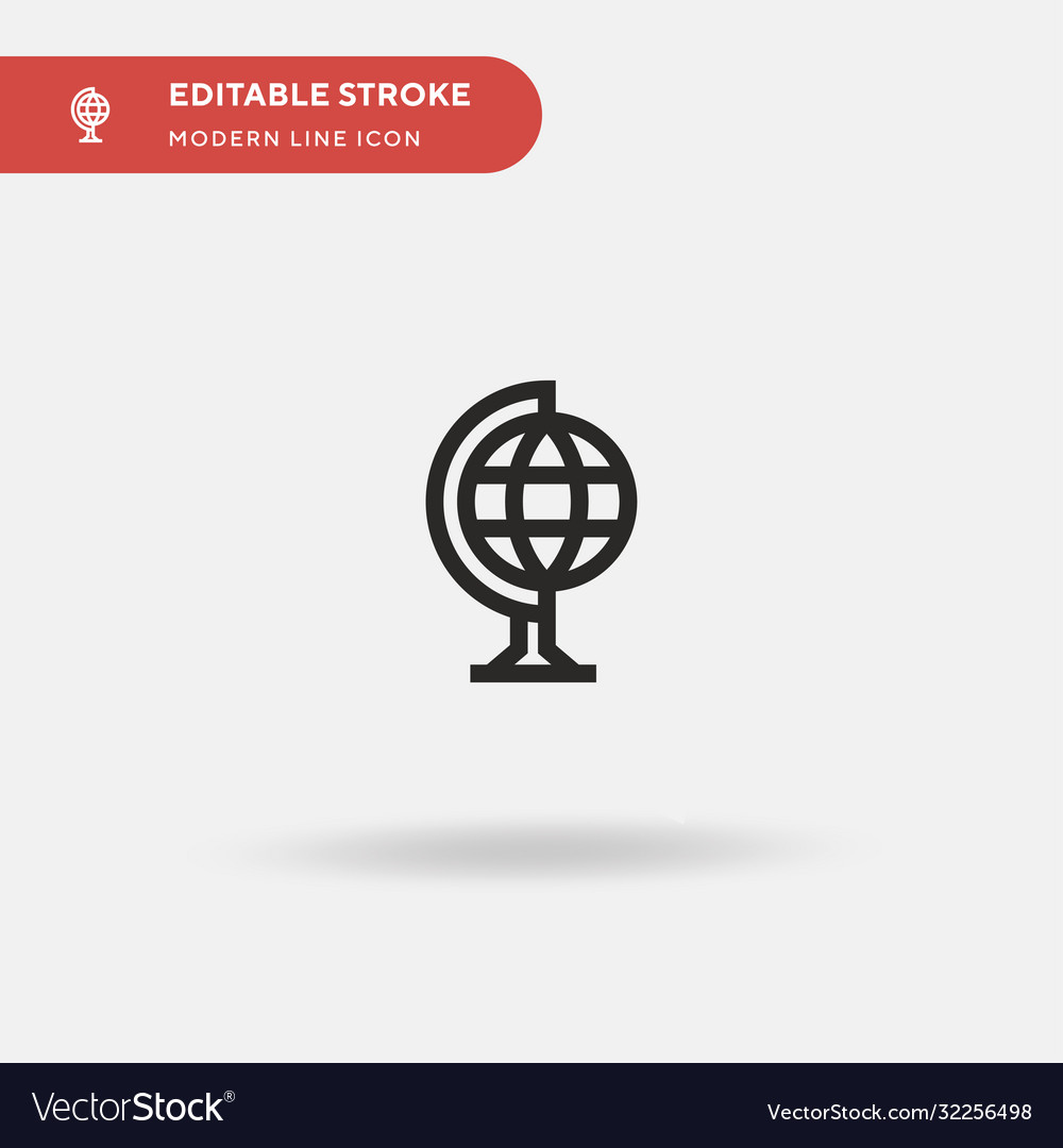 Earth globe simple icon Royalty Free Vector Image