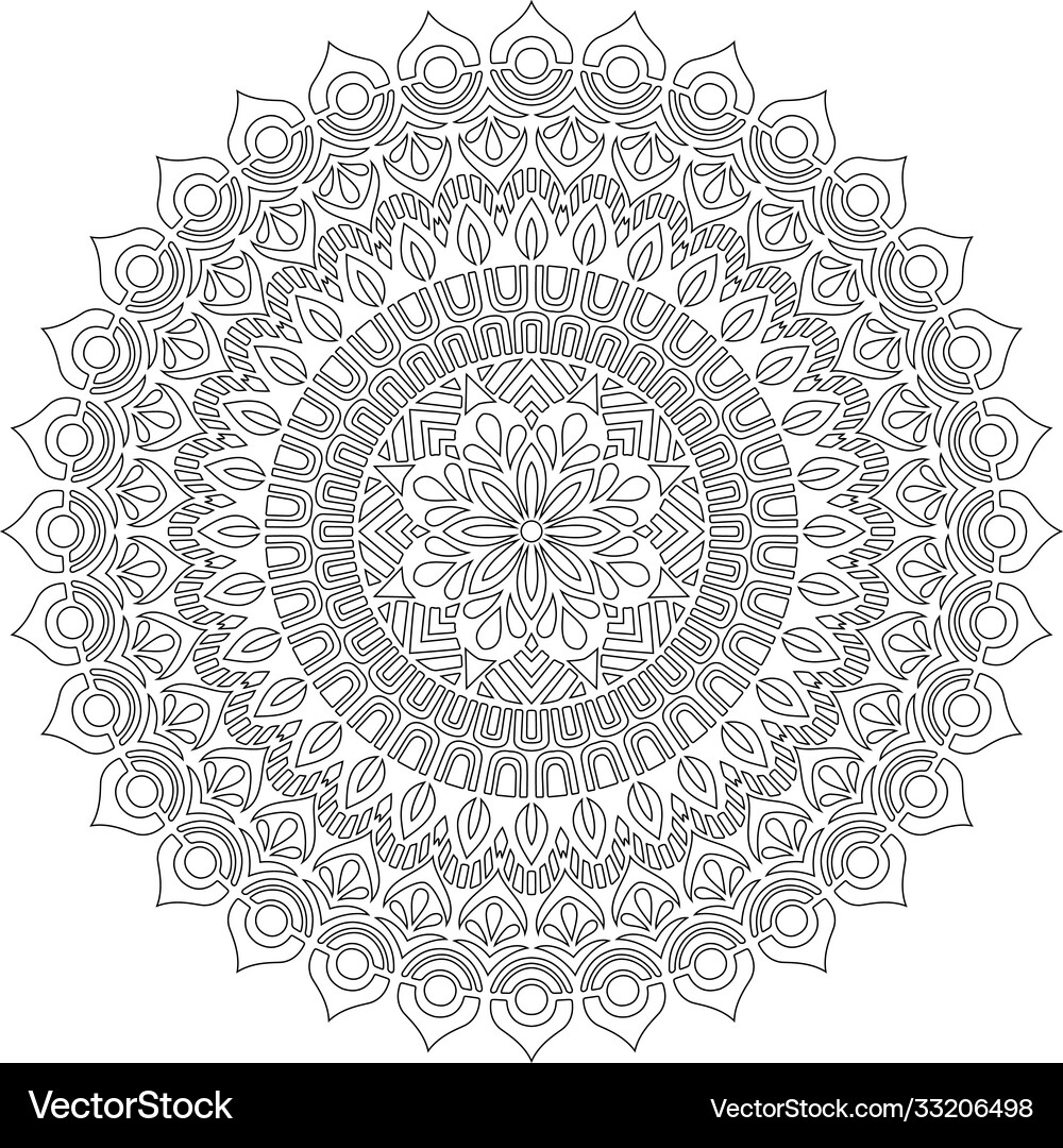 Figure mandala for coloring doodles sketch Vector Image