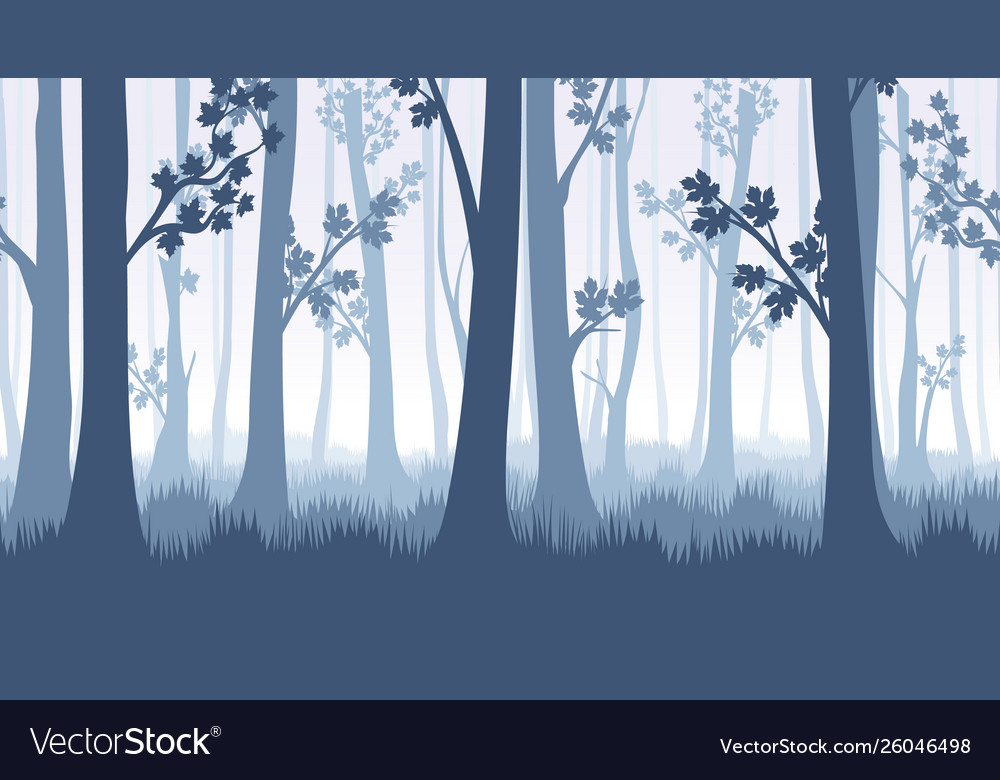 Forest trees seamless pattern Royalty Free Vector Image