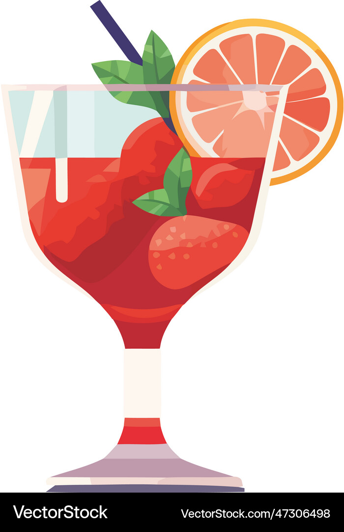 Fresh fruit cocktails gourmet drink Royalty Free Vector