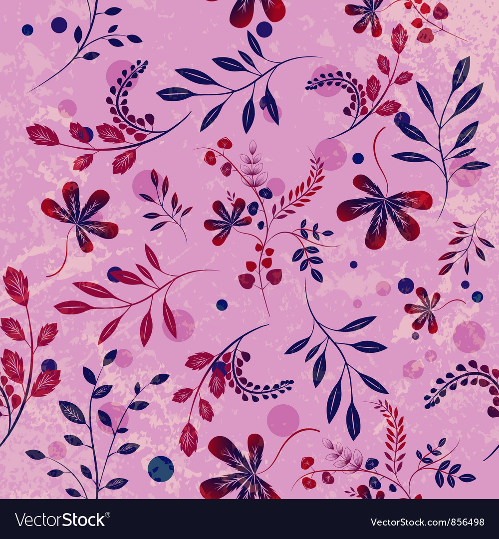 Grunge floral background Royalty Free Vector Image