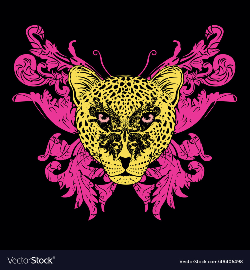 Leopard face Royalty Free Vector Image - VectorStock