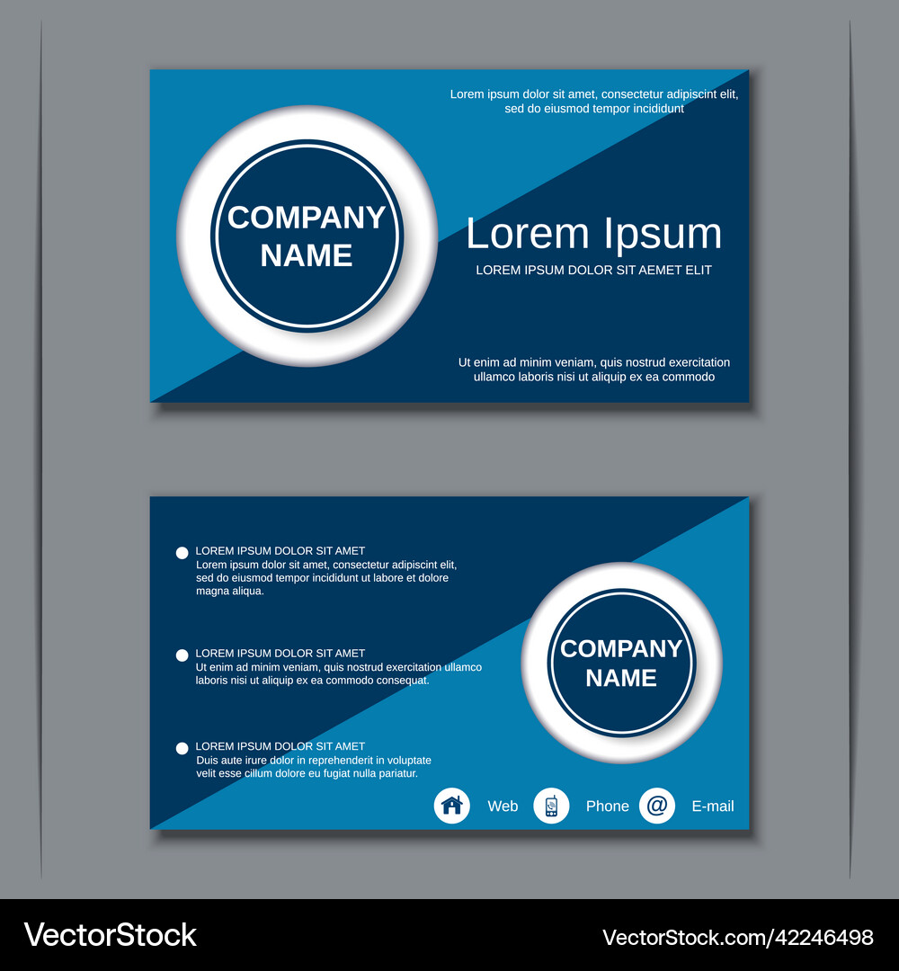 Modern business visiting card design template Vector Image