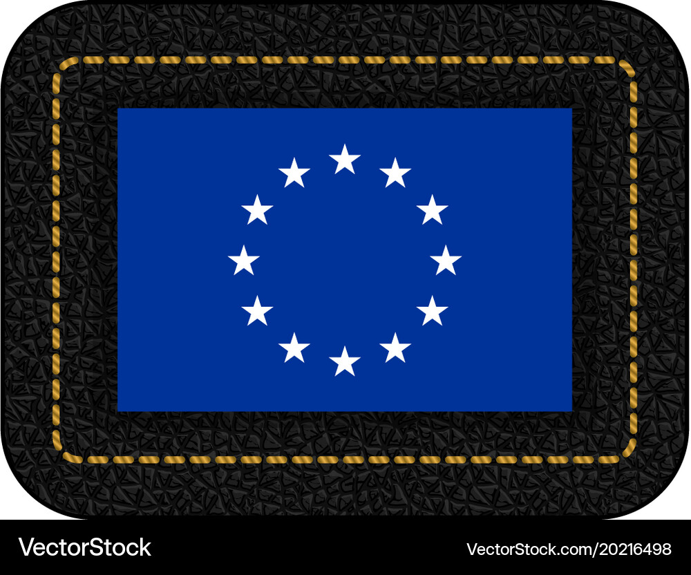 Monochrome version european union flag icon Vector Image