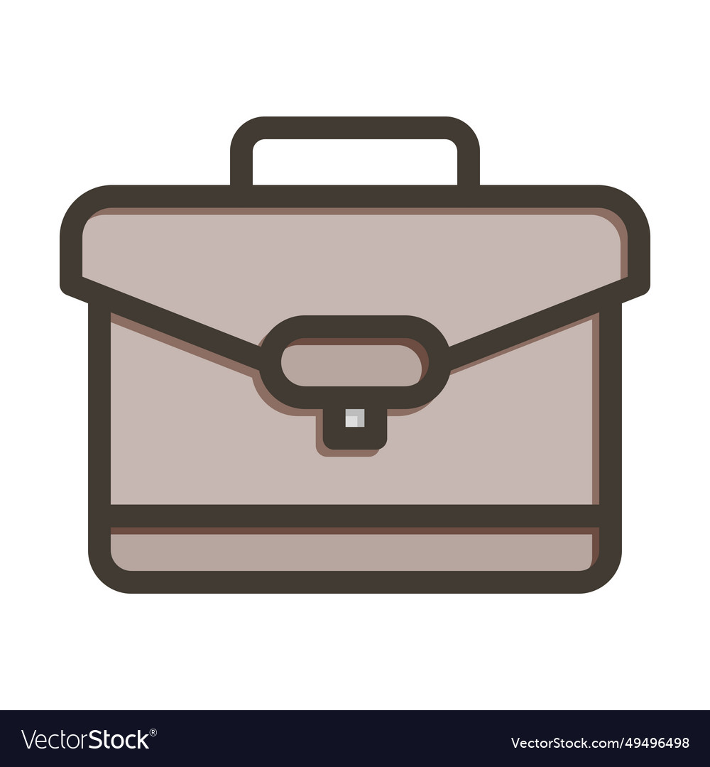 Portfolio thick line filled colors icon Royalty Free Vector