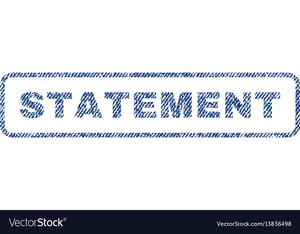Statement textile stamp Royalty Free Vector Image