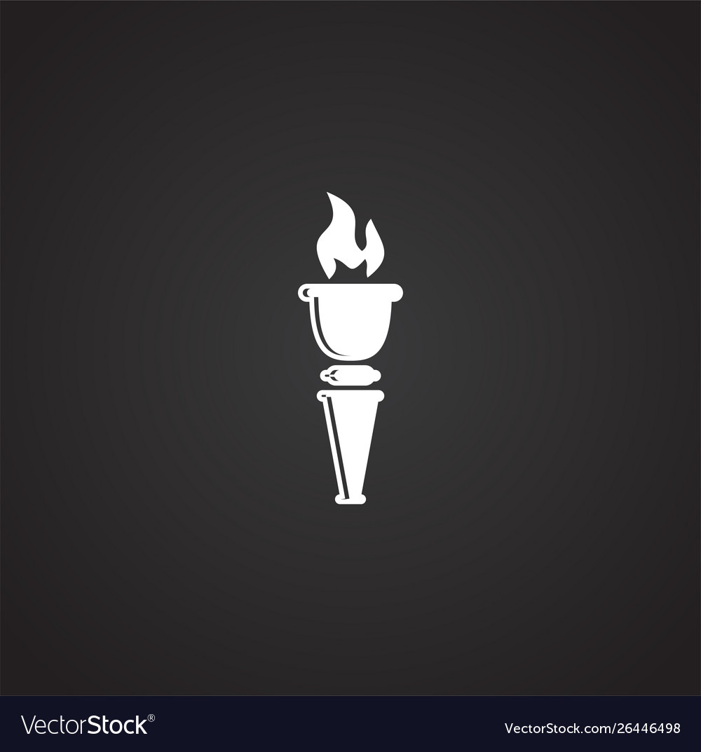 Torch icon on background for graphic and web Vector Image