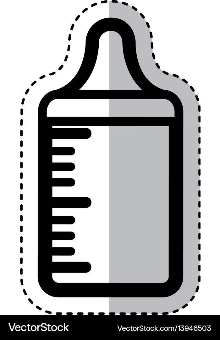 Bottle milk baby isolated icon Royalty Free Vector Image