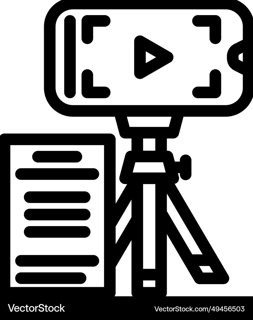 Content creation social media line icon Royalty Free Vector