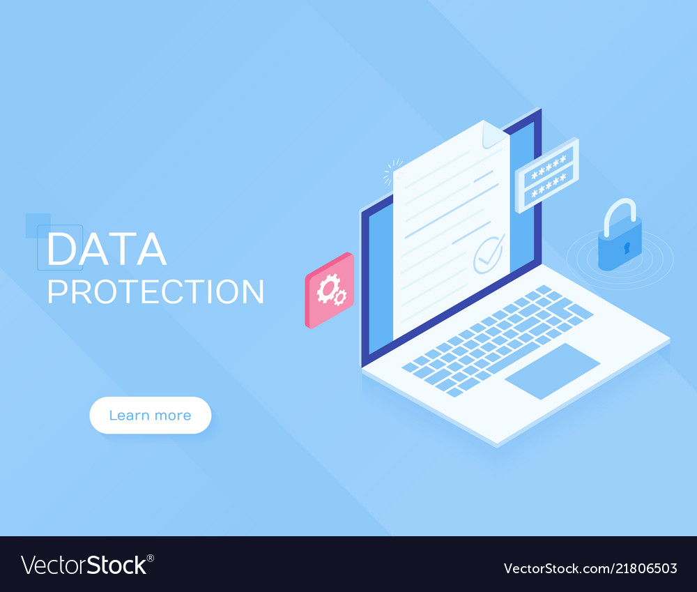 Data protection concept Royalty Free Vector Image