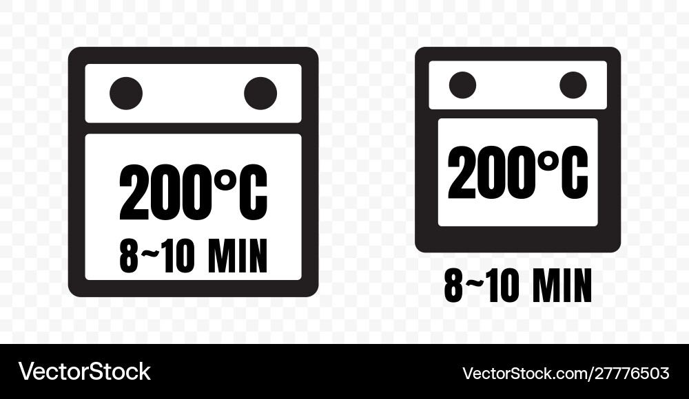 Food cooking package instruction label icons Vector Image