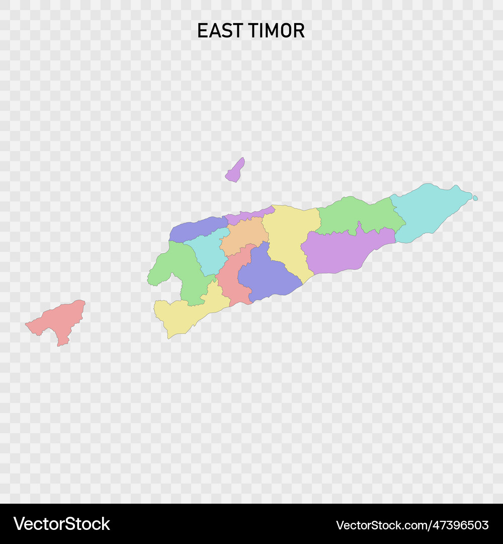 Isolated colored map of east timor Royalty Free Vector Image