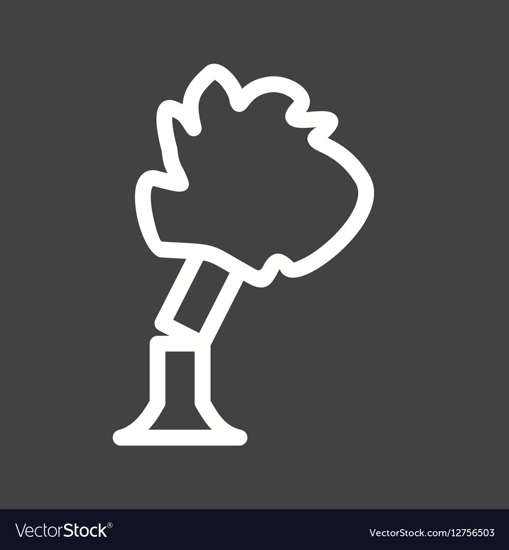 Tree falling Royalty Free Vector Image - VectorStock