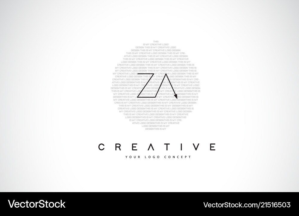 Za z a logo design with black and white creative Vector Image